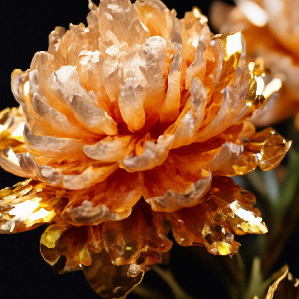 "Flowers to peonies made of crystal crystals, fabulously, close ...