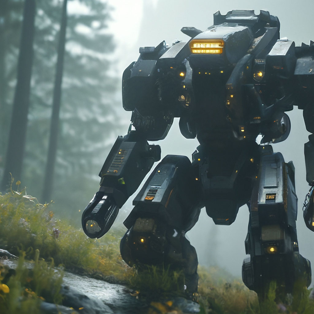 "Robot Zero sector, high detail, high resolution, 4k, with weapons ...