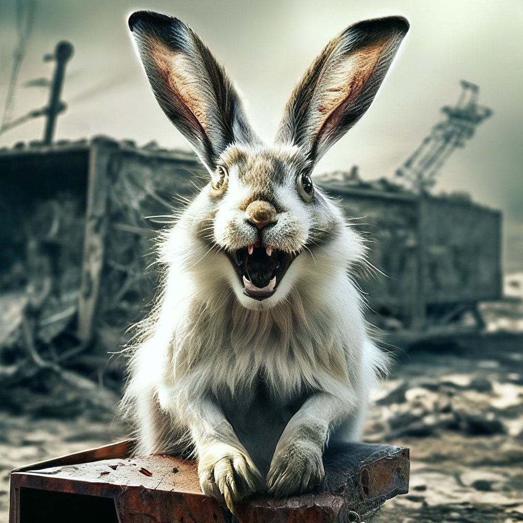 "The Cheshire Hare of the post-apocalypse post-apocalypse, double ...