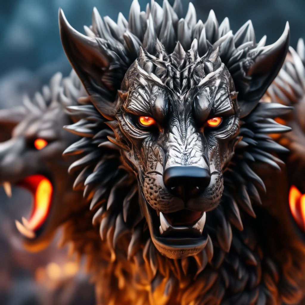 "Hyper realistic,beautiful,realistic,powerful, cerberus, hyper-detailed ...