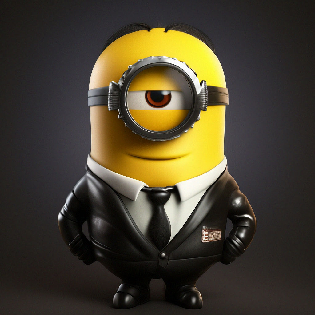 "A minion in the style of a bossy sucker" — image created in Shedevrum