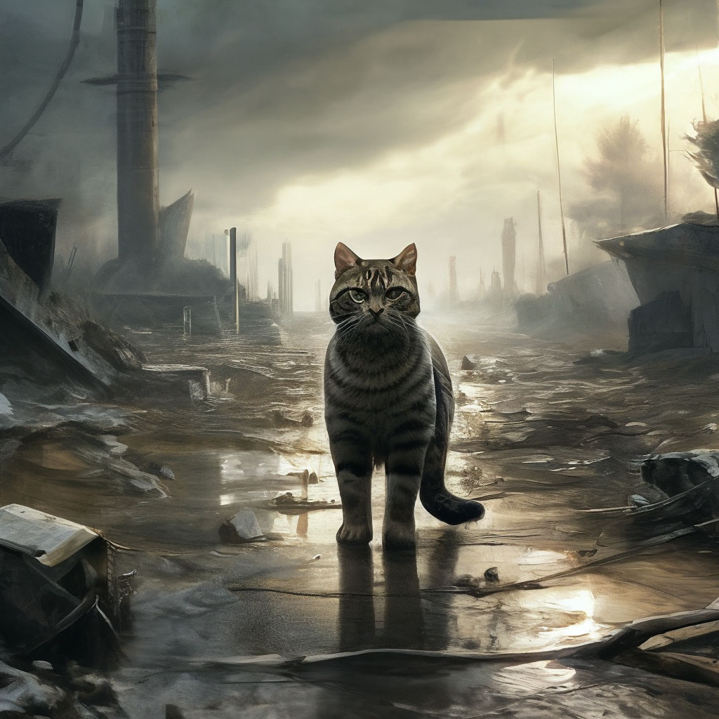 "Realistic cats themselves that move …" — image created in Shedevrum