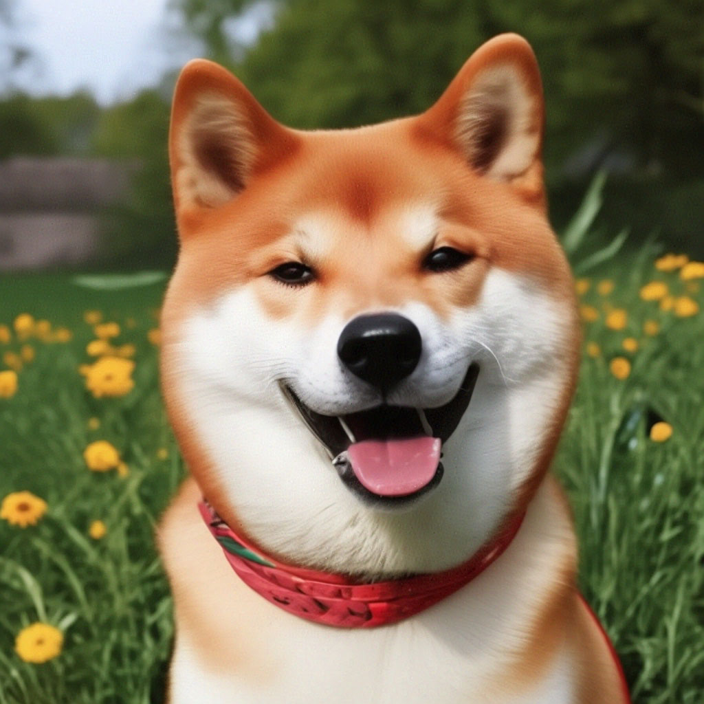 "Happy Shiba inu" — image created in Shedevrum