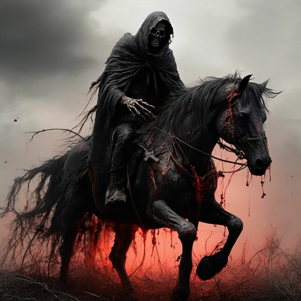 "Ghoul on a hellish zombie … | буча" — image created in Shedevrum