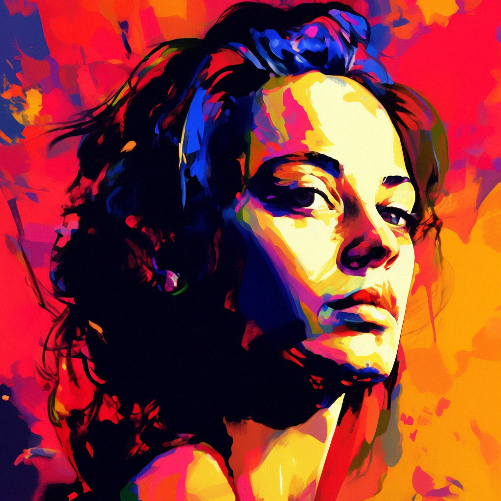 "Portrait. posterize. psychedelic." — image created in Shedevrum