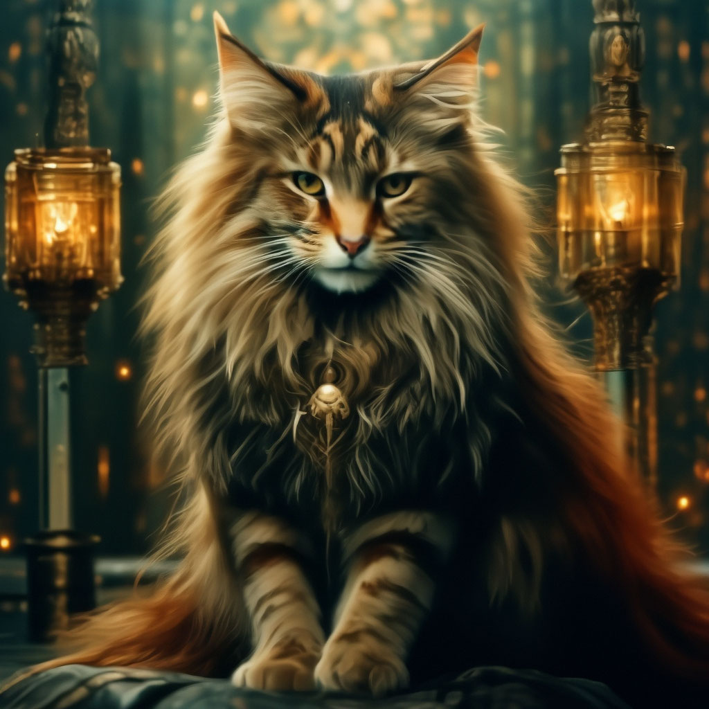 "Bayun the cat" — image created in Shedevrum