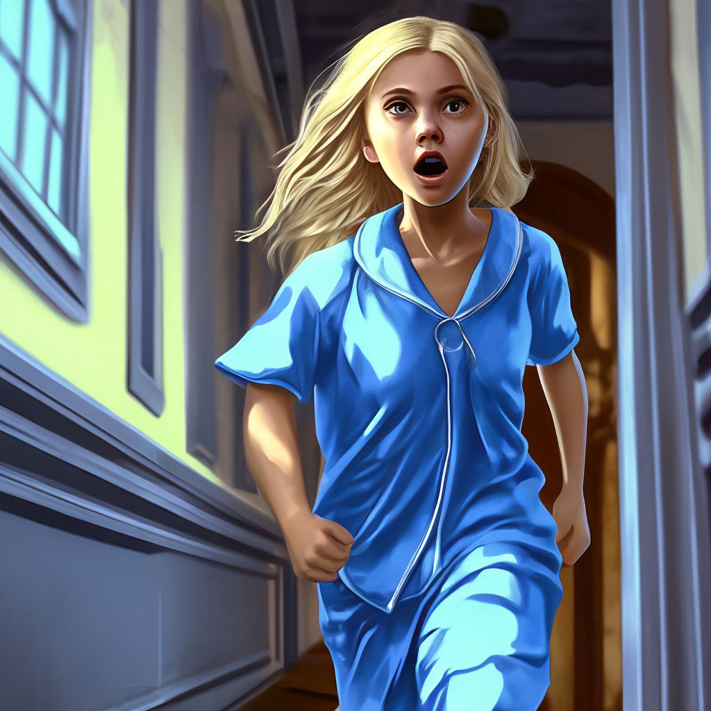 "Alya screamed, the ghost got scared and jumped out into the corridor ...