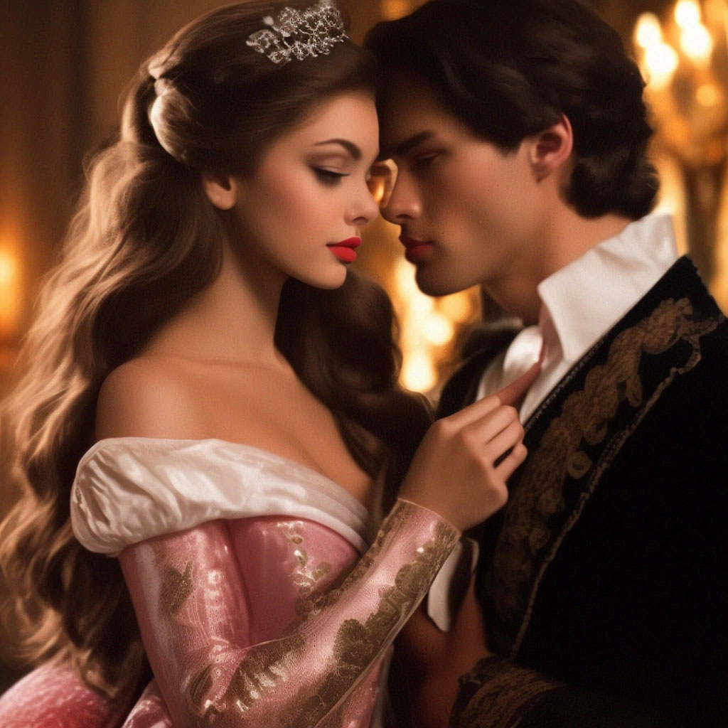 "Sleeping Beauty princess Aurora dancing at the ball with the prince ...