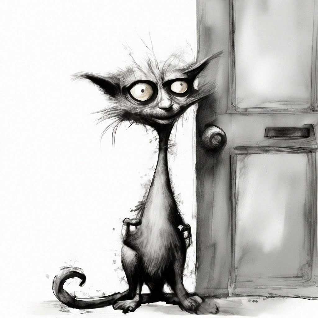 "The motivator Sketching with gray soot, humor,caricature, grotesque ...