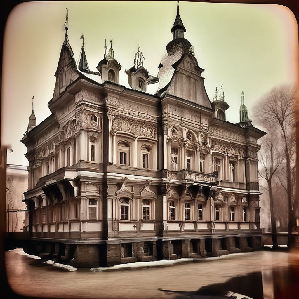 "Pashkov house in Moscow under Empress Yekaterine2 old photo" — image ...
