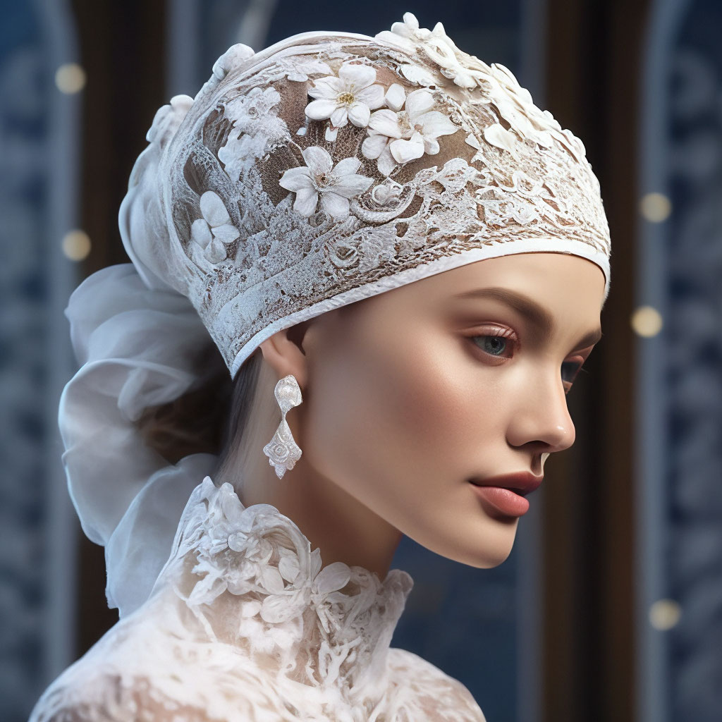 "The masterpiece lace turban Point de Venise. elegant, beautiful ...