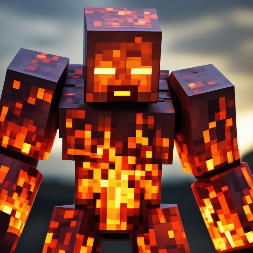 Minecraft Lava Golem Wheelbarrow Warrior Lava Golem By Luceilos On