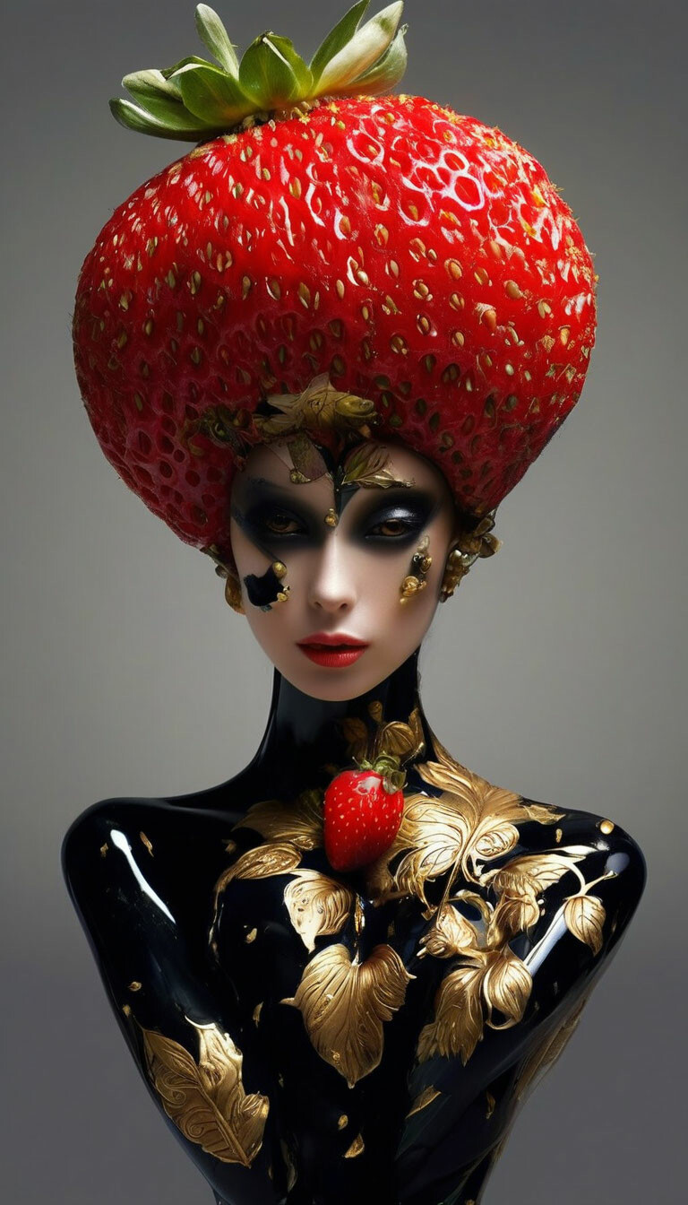 surrealism is a fantastic glamorous glossy beautiful airy strawberry ...