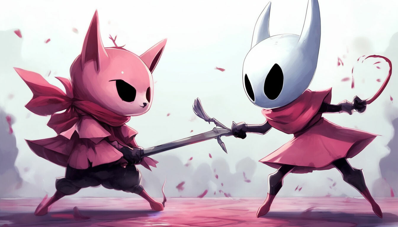 "Mad Mew Mew from the game Undertale fights against Hornet from the ...