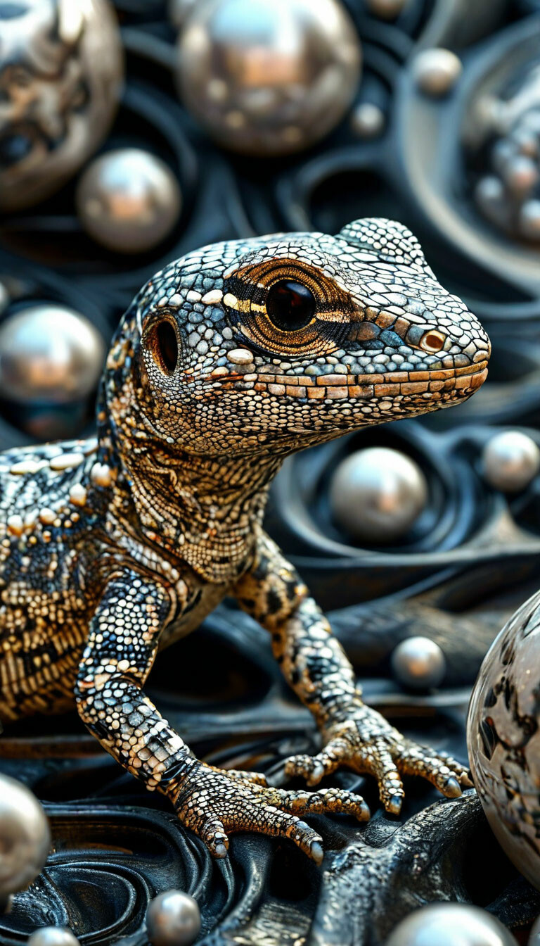 "Raincoat Multicolored Lizard Glass Glitter Glitter White and Black ...