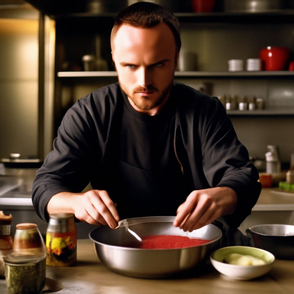 "Jesse Pinkman is cooking dope" — image created in Shedevrum