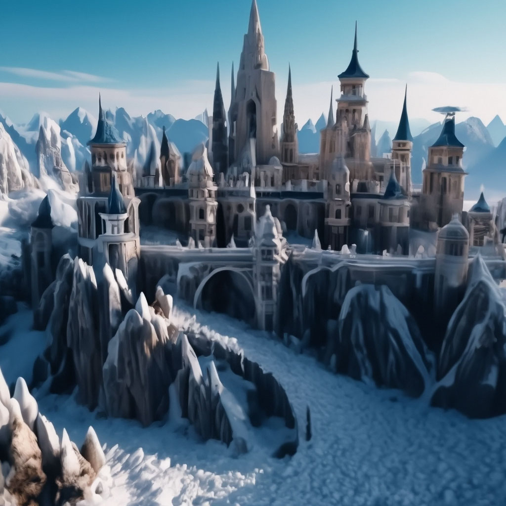 "A magical planet with many strange castles made of ice and snow ...
