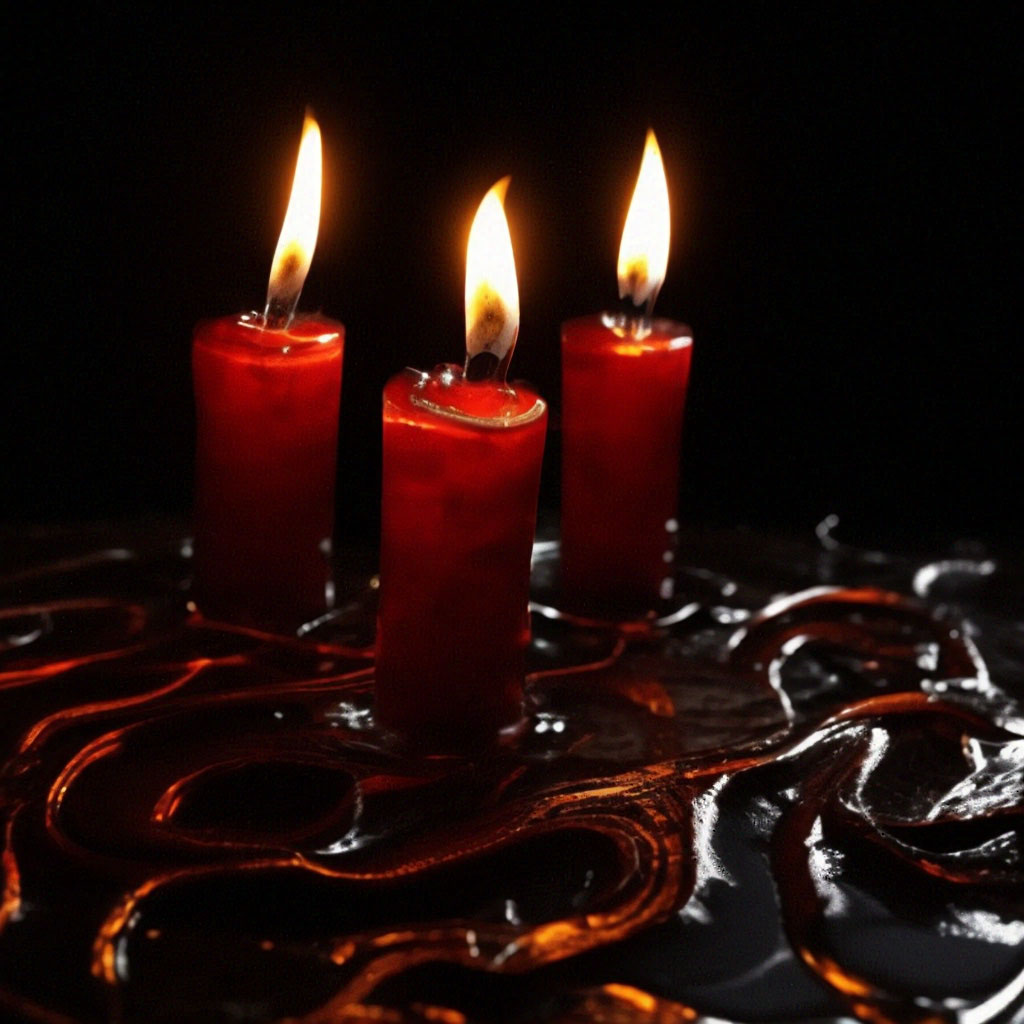 "Burning, candles crying,close-up,wax stains, romantic, tragic ...