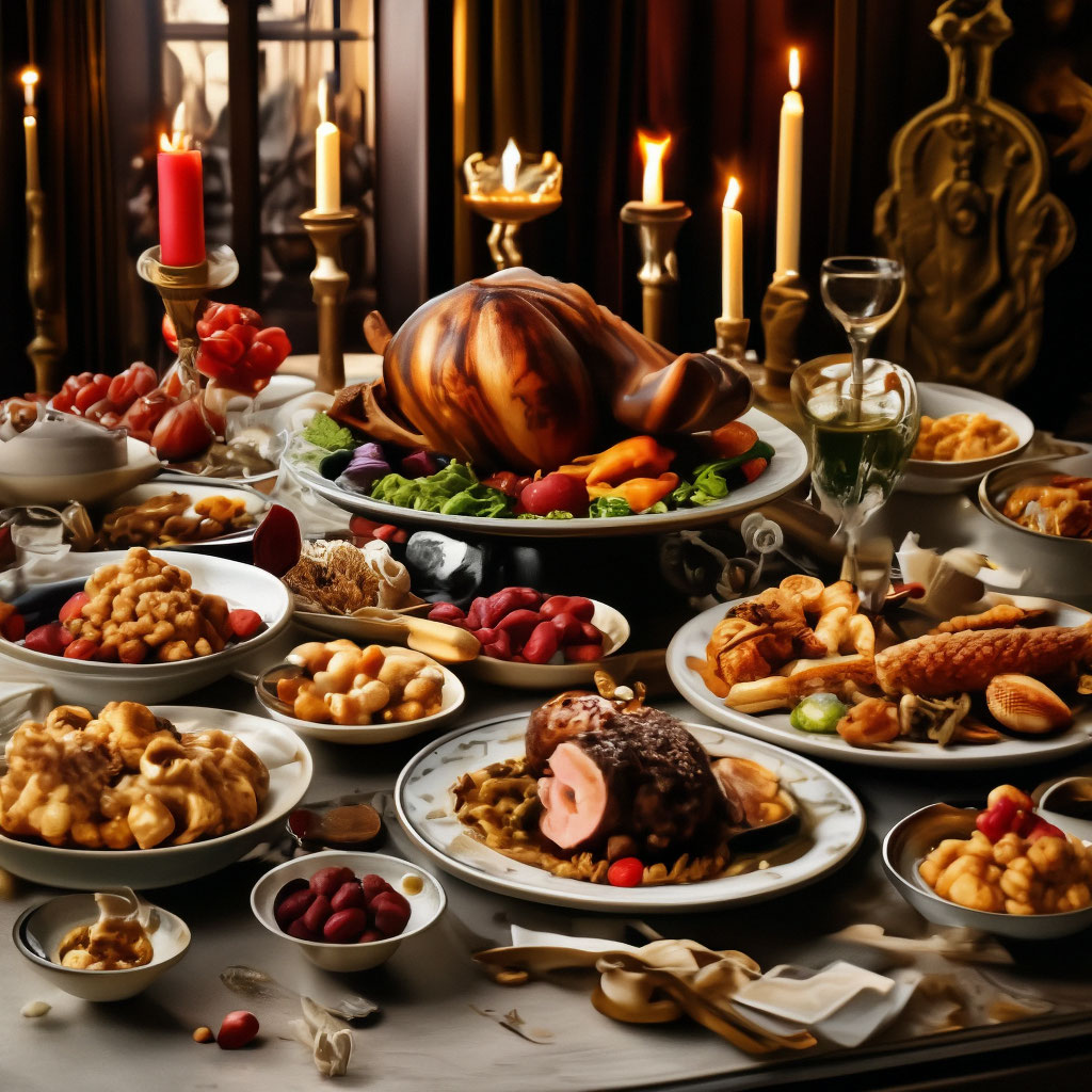 "The royal feast" — image created in Shedevrum