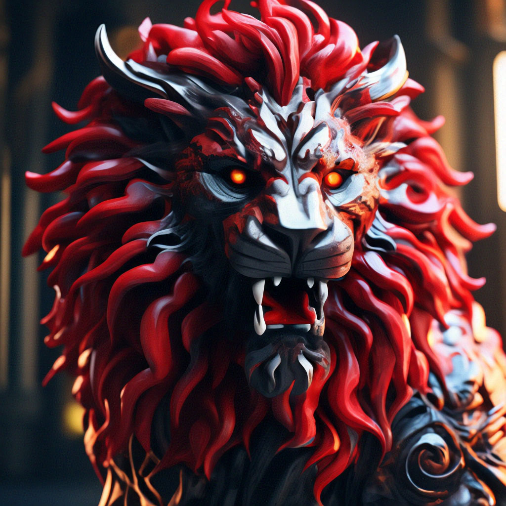 "León demonio" — imagen creada en Shedevrum