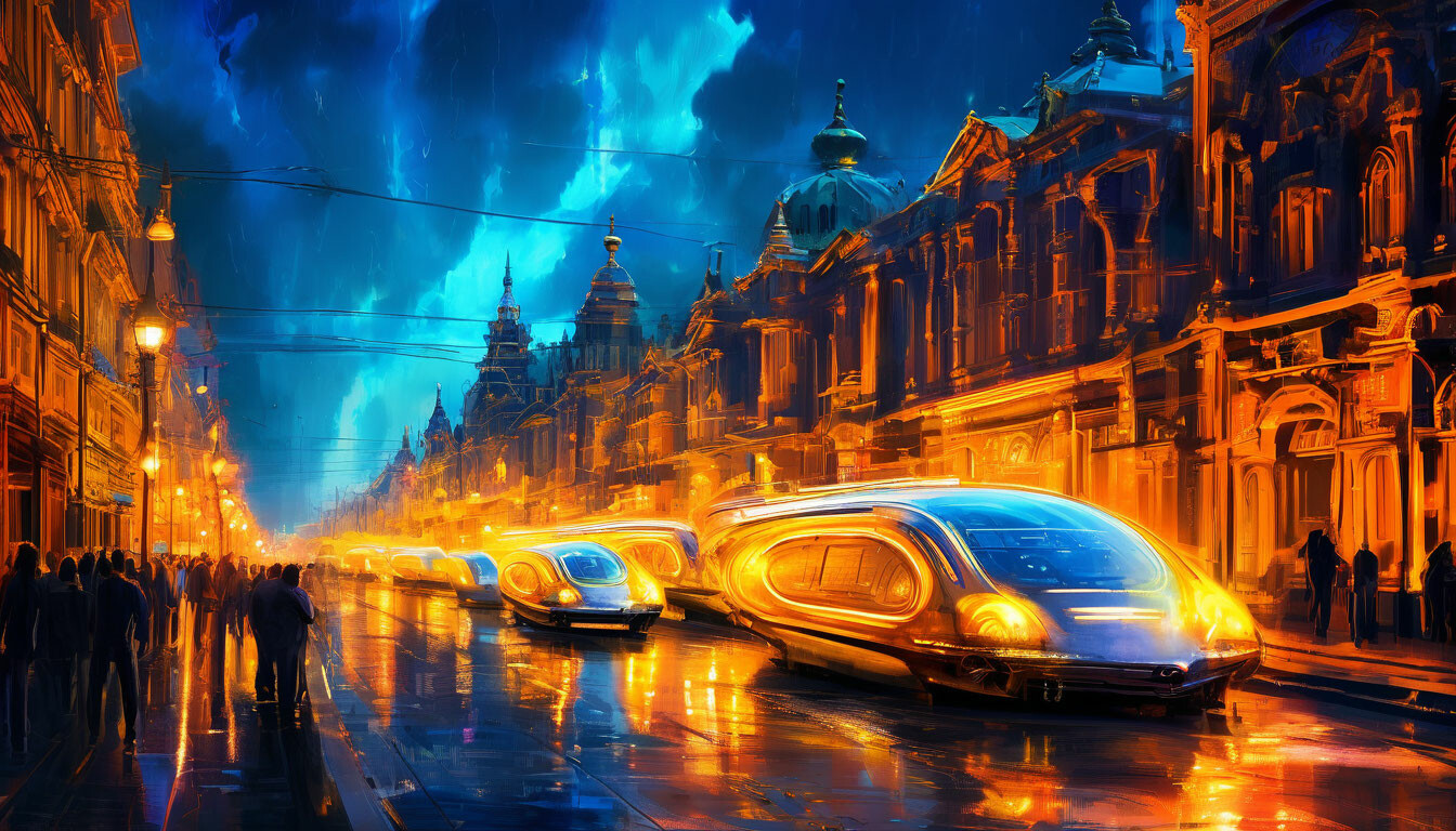 "Nevsky Prospekt of the future in 9999, fantasy, psychedelics ...