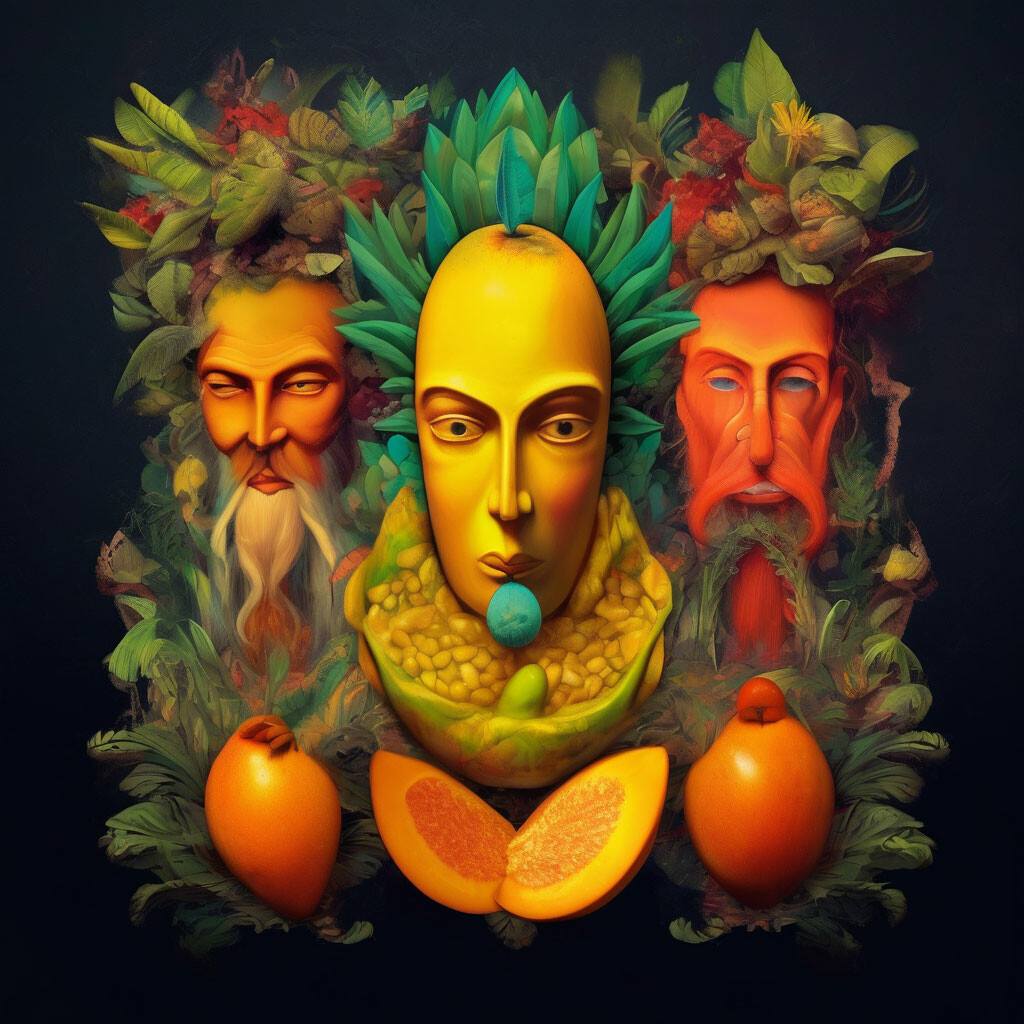 "The Mango Gods" — image created in Shedevrum