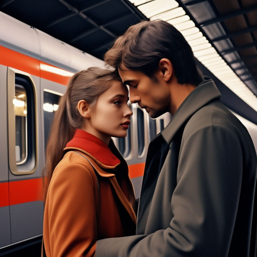"A Cult Movie. A dramatic picture. A girl says goodbye to a guy who is ...