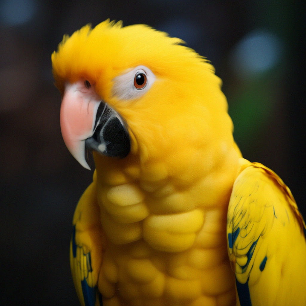"Yellow parrot" — image created in Shedevrum