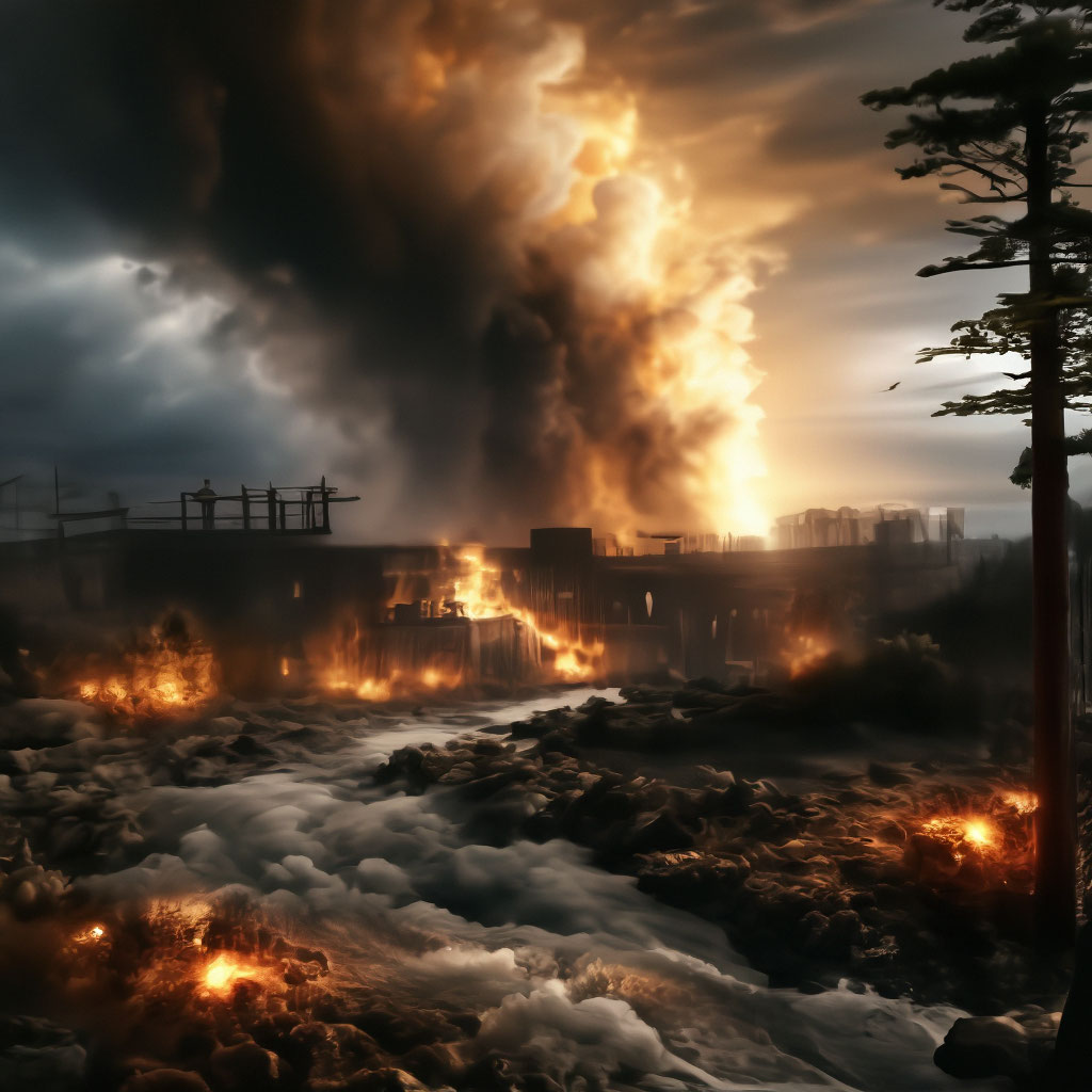 "Natural disasters,ultra realistic" — image created in Shedevrum