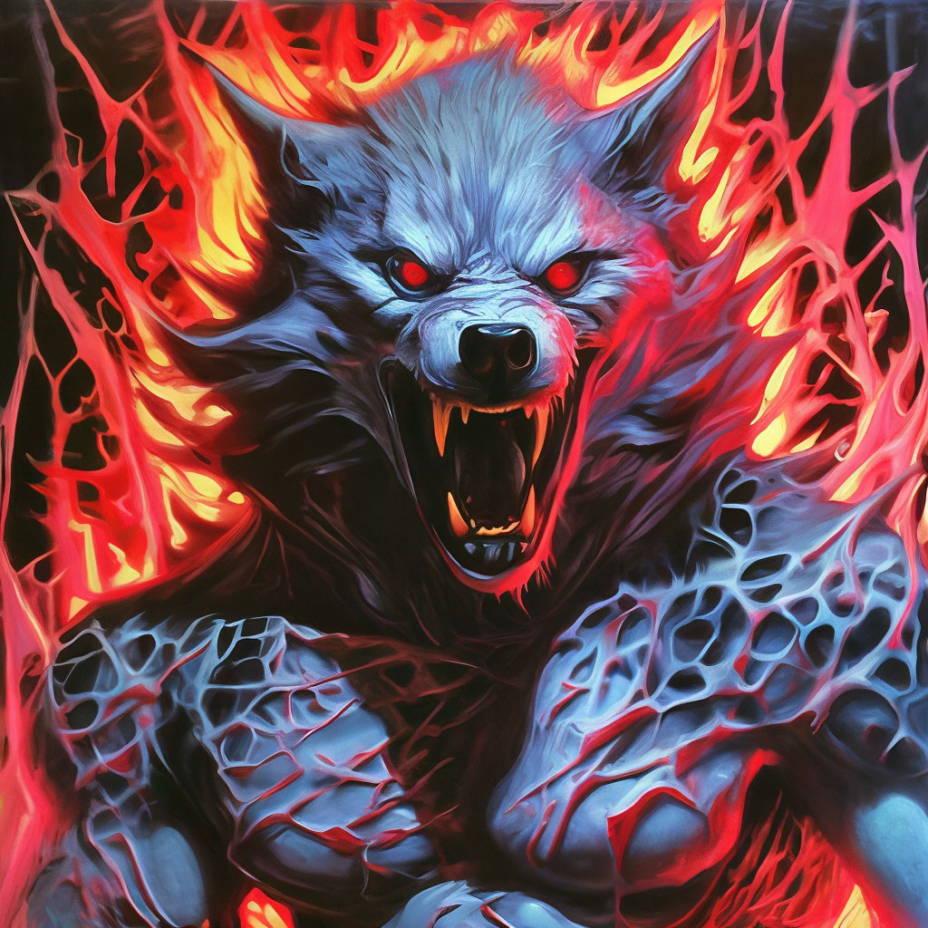 "WEREWOLF-orc Porcelain cracked skin,colored cracks on the face,grin ...