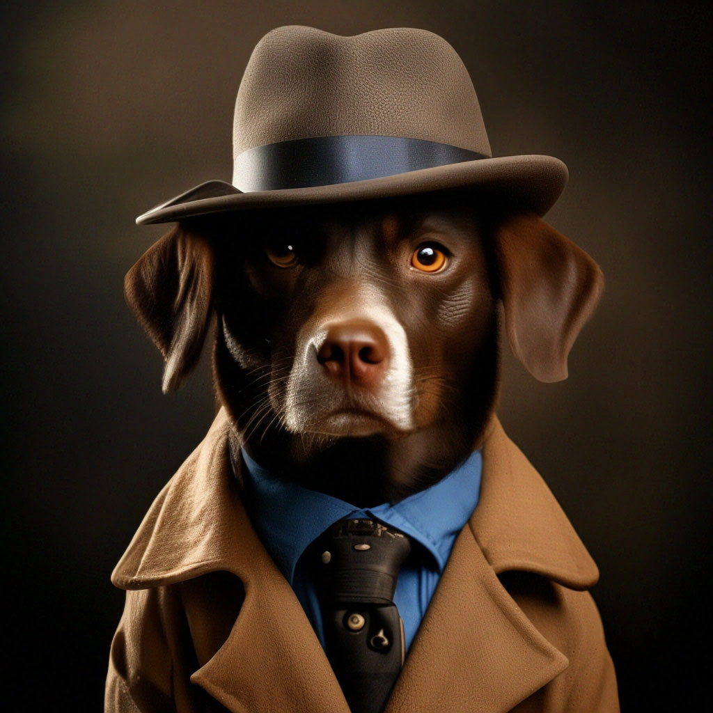 "Detective Dog" — image created in Shedevrum