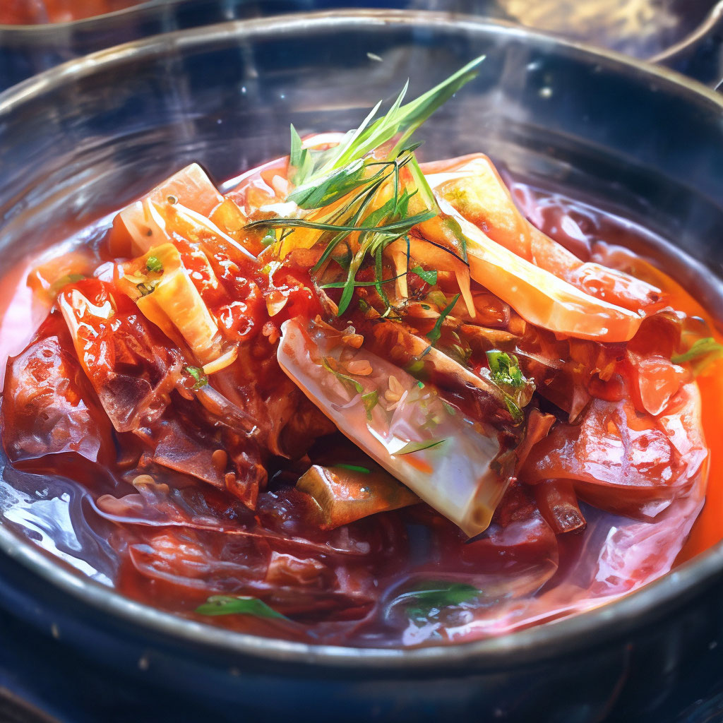 "Kimchi, coherent, realistic, UHD, beautiful, aesthetically pleasing ...