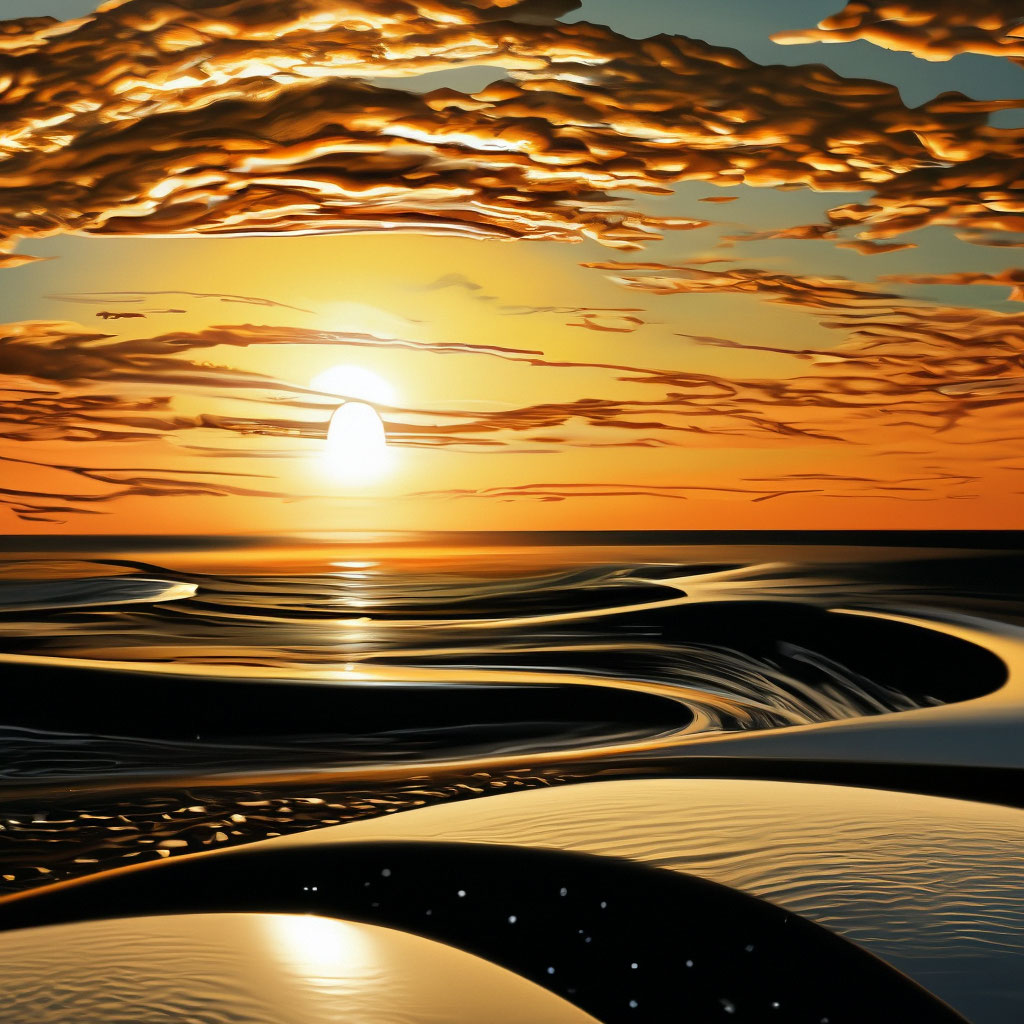 "A fairy tale, shining, symbolism in the style of neorealism, sunset ...