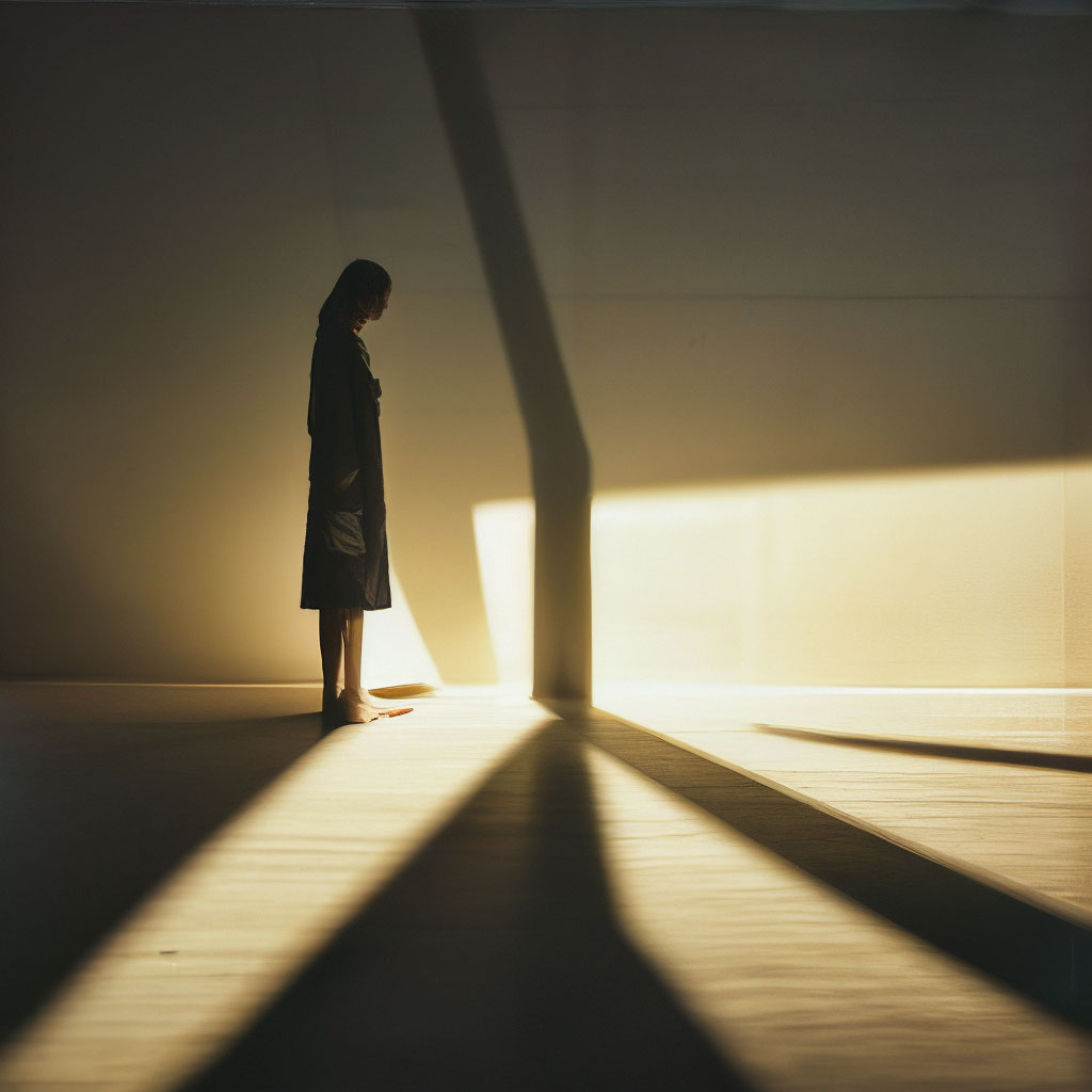 "Shadows disappear at noon" — image created in Shedevrum