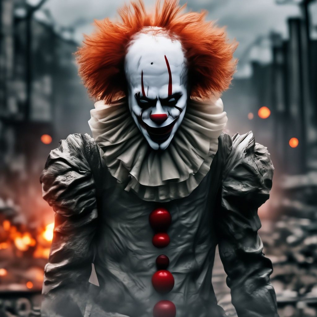 "The good clown from the movie It" — image created in Shedevrum