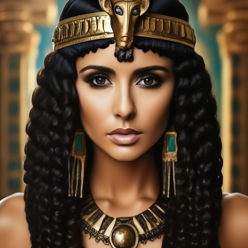 "Cleopatra Nina Dobrev as Cleopatra" — image created in Shedevrum