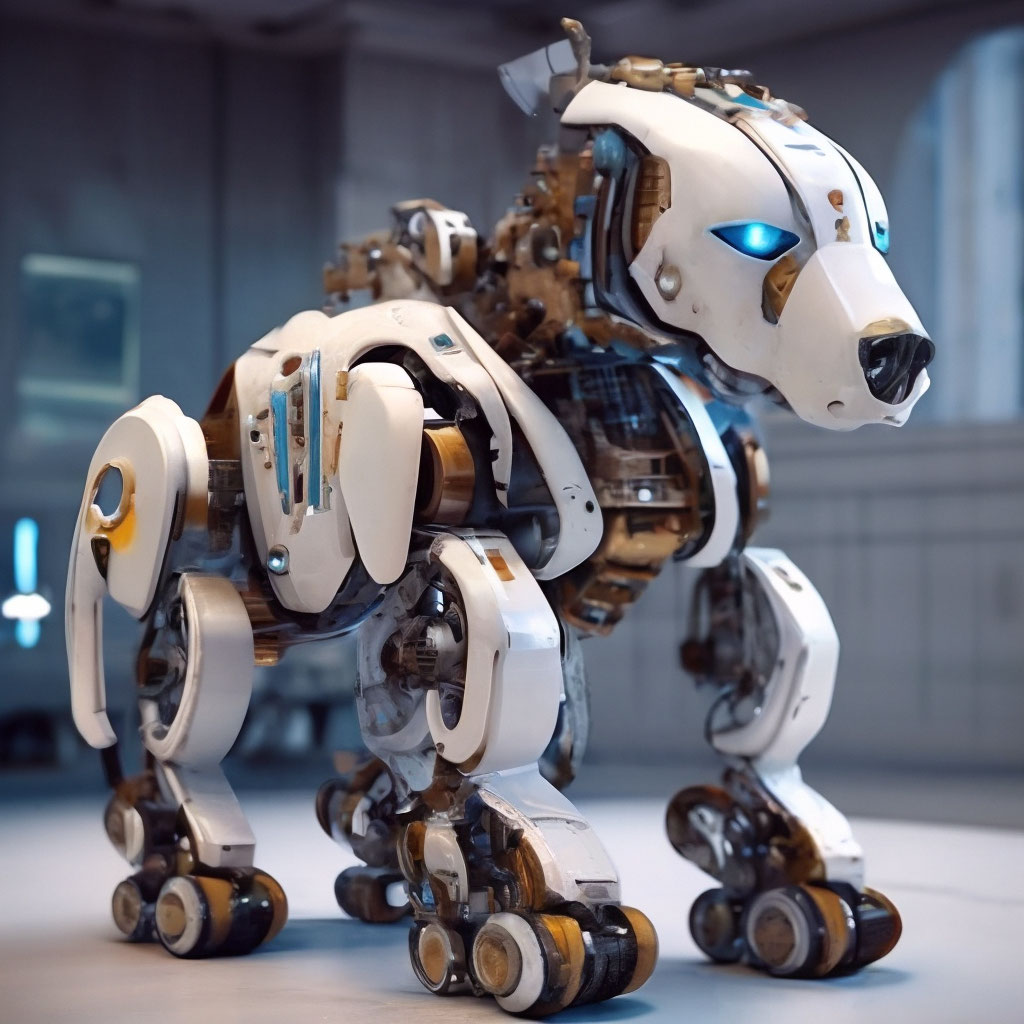 "Robotic animals" — image created in Shedevrum
