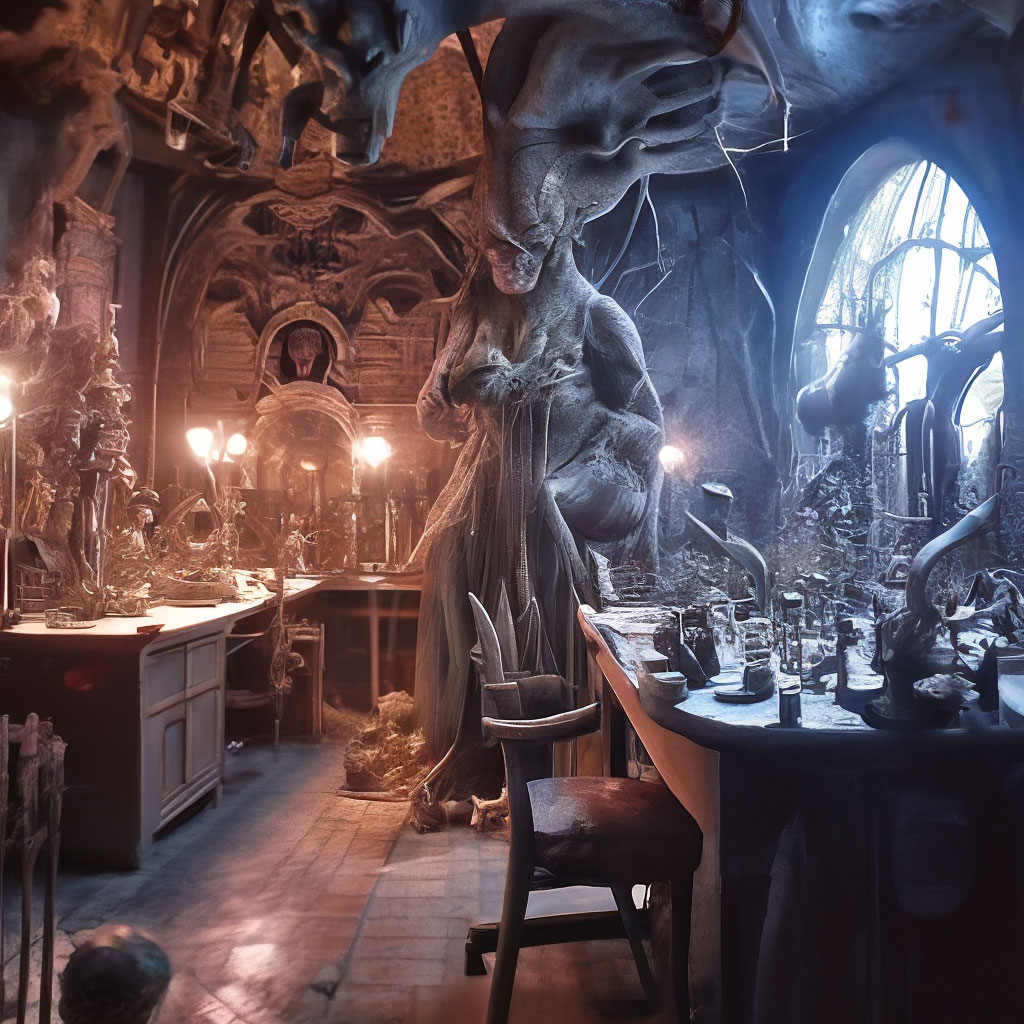 "K Demonic Laboratory of horror and fear , mysticism, magic, grotesque ...