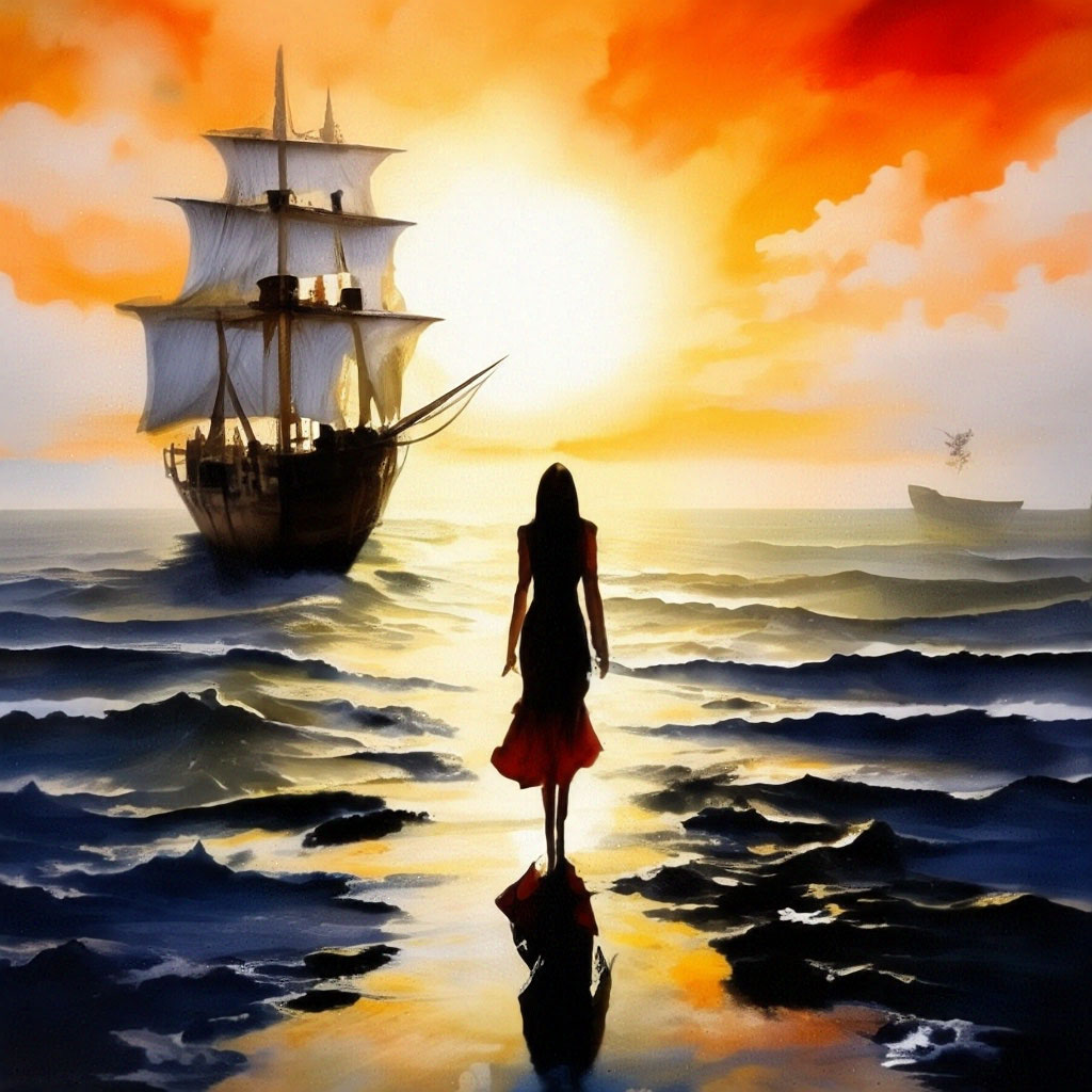 "They take away the lovely ships, A white road leads them away ... And ...