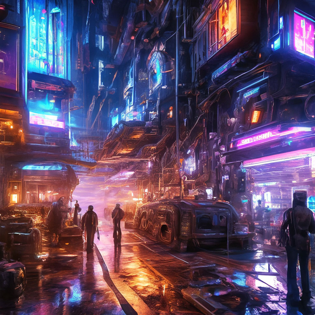 "🌙 cyberpunk, teleportation,software mechanism at night, cryptopunk ...