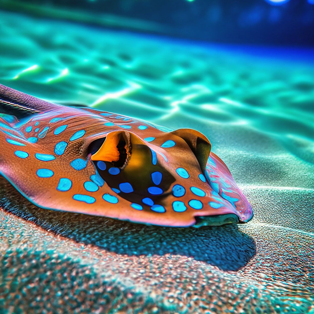 "The magical world of the ocean,stingray fish, aesthetically pleasing ...