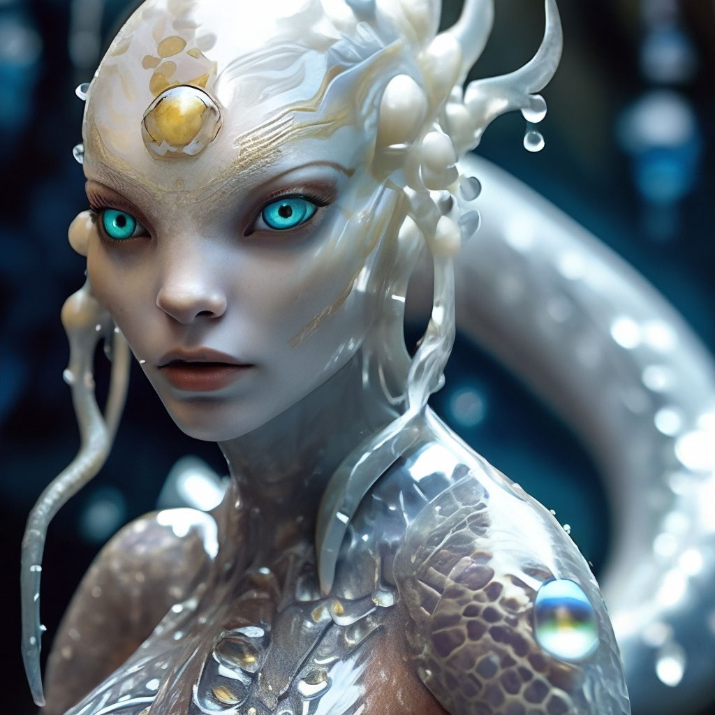 "Divine hybrid of a woman from the planet Shaura alien human-like ...