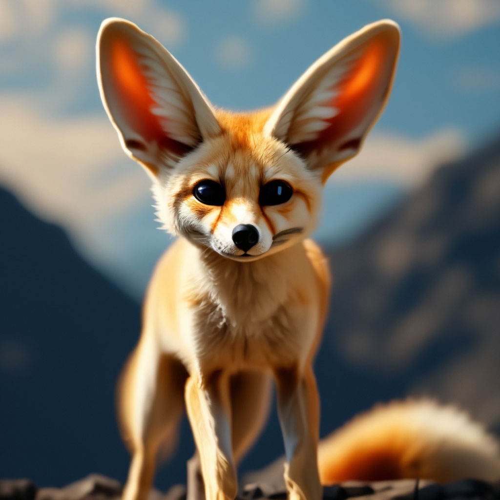 "Fenek is an unusual angle" — image created in Shedevrum