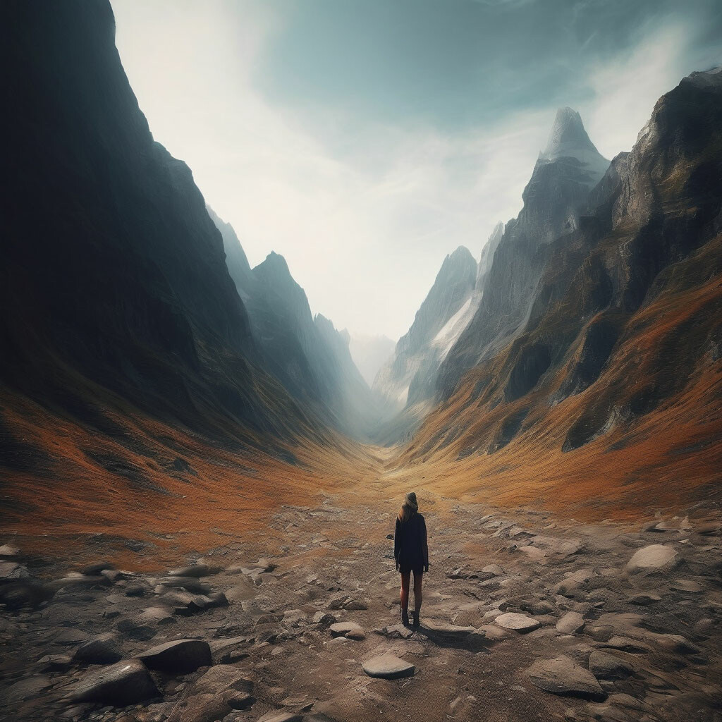 "Open liminal mountain space. The …" — image created in Shedevrum