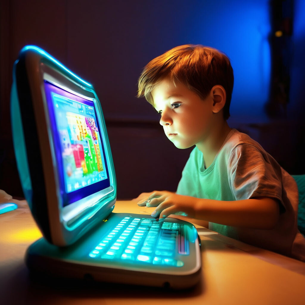 "Smart computer for kids" — image created in Shedevrum