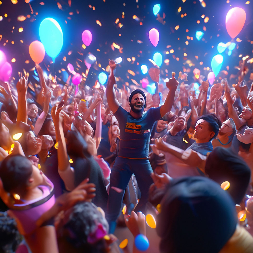 "Hooray, finally joy, we are 617 people, a lot of people, thank you for ...