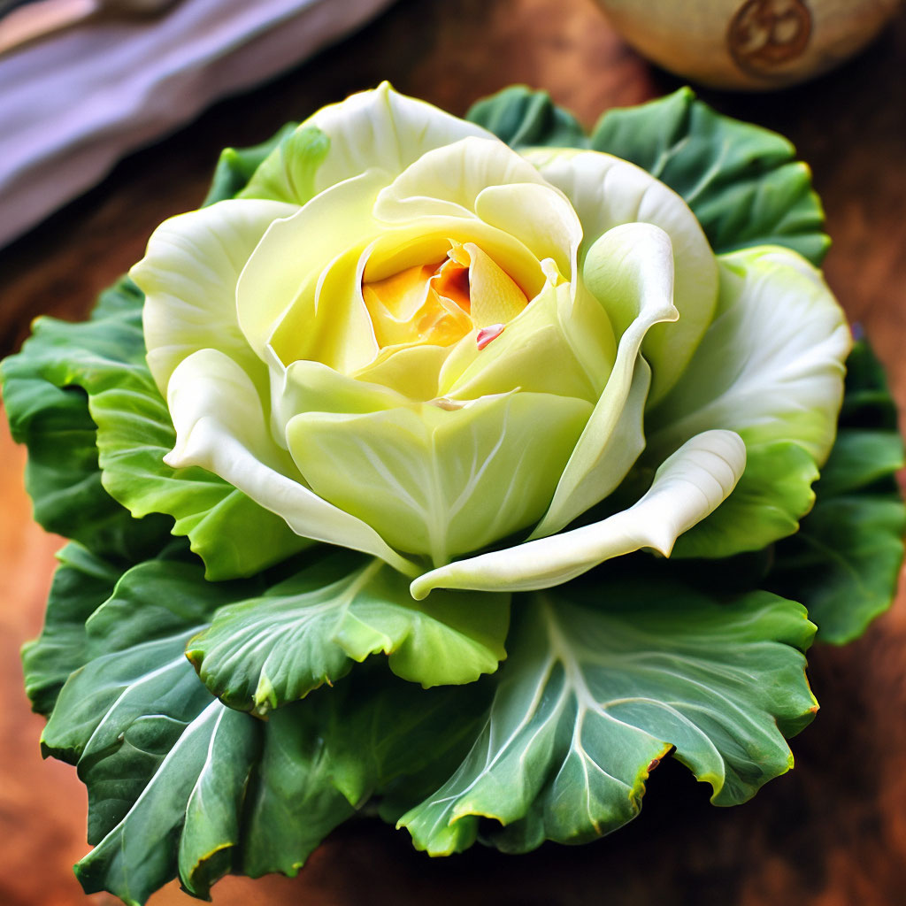 "Cabbage rose" — image created in Shedevrum