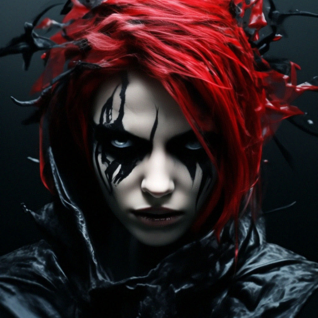 "The Concept of Darkness!!! Scary face style with hyperrealistic ink ...