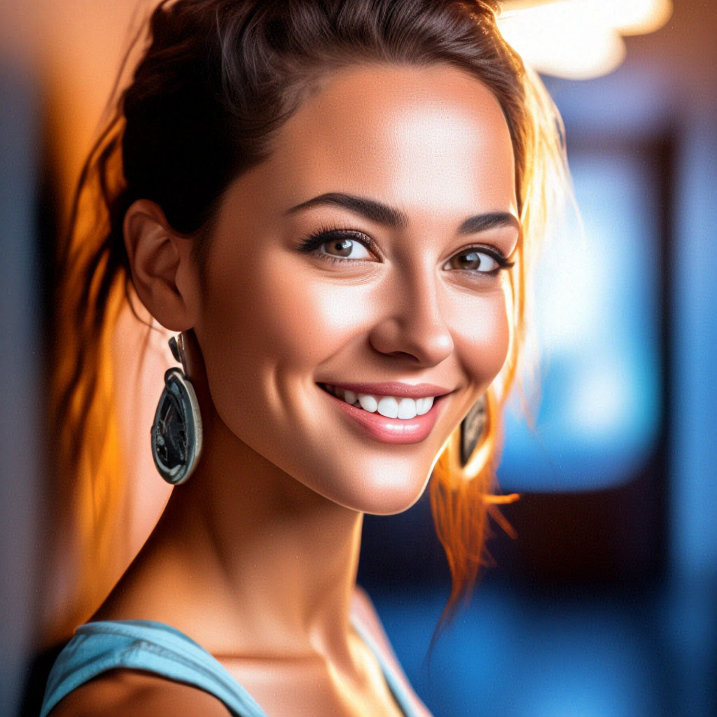 "To look around the corner with surprise and a smile... a professional ...