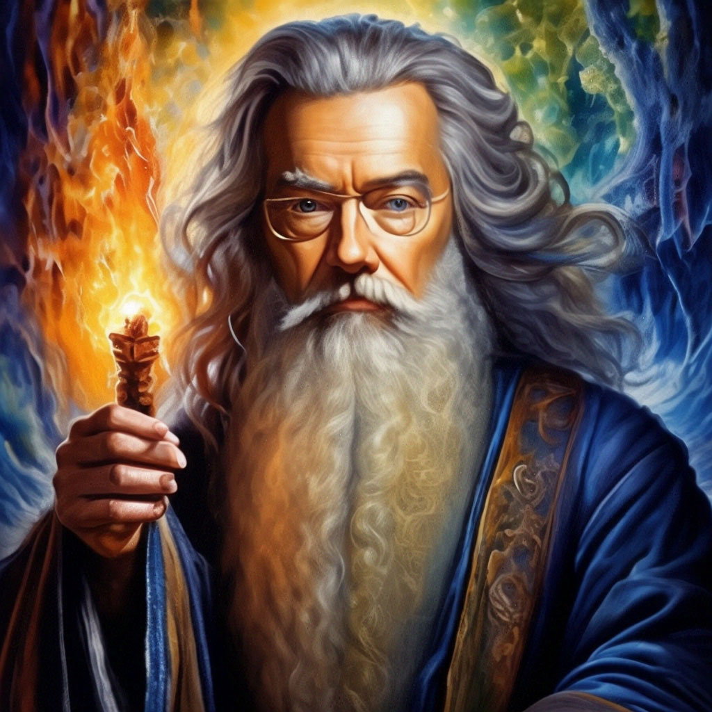 "Professor Dumbledore, identity, surrealism, watercolors, allegory in ...